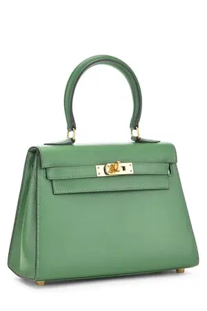 Hermès Courchevel Kelly Sellier 20 - Vert Clair