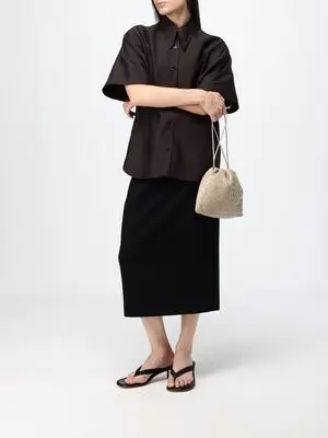 Bottega Veneta Dustbag Intrecciato Calfskin Bucket Bag With Drawstring - Ecru