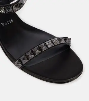 CHRISTIAN LOUBOUTIN Pyrasand 30 Leather Sandals - Black