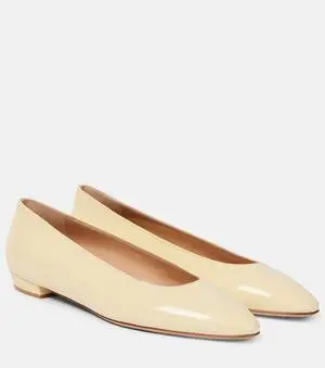 GIANVITO ROSSI Amelia 15 Leather Ballet Flats