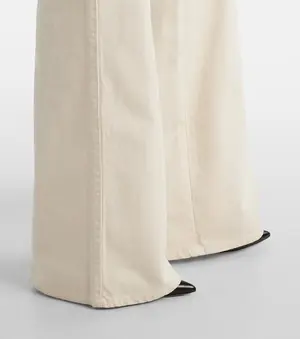 NILI LOTAN Florence Wide-leg Cotton Pants - Beige