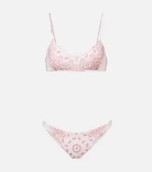 Attico Bandana Mid-rise Bikini - Pink