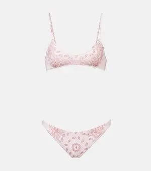 Attico Bandana Mid-rise Bikini - Pink