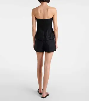 Faithfull The Brand Strapless Linen Top
