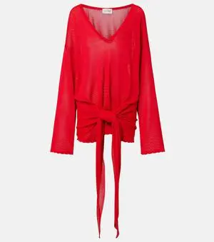 Attico Gathe Open-knit Minidress - Red