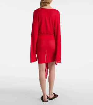 Attico Gathe Open-knit Minidress