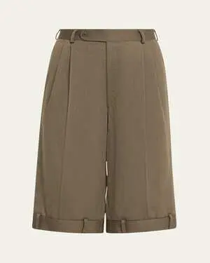 HODAKOVA Upside-down Pleated Bermuda Shorts