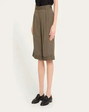HODAKOVA Upside-down Pleated Bermuda Shorts