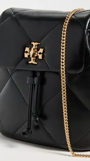 Tory Burch Kira Diamond Quilt Mini Backpack - Black