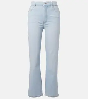 FRAME Le Sleek High-rise Straight Jeans - Blue