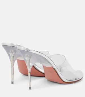 Amina Muaddi Bianca 95 Pvc Mules
