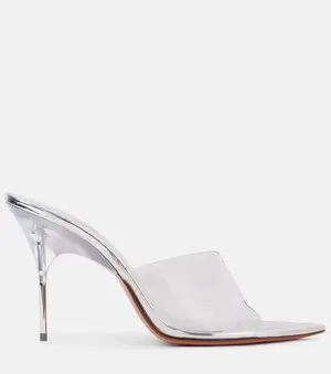 Amina Muaddi Bianca 95 Pvc Mules