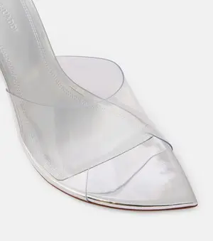 Amina Muaddi Bianca 95 Pvc Mules