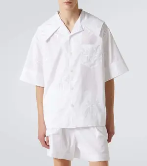 Simone Rocha Embroidered Cotton Shirt