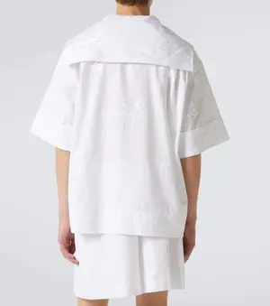 Simone Rocha Embroidered Cotton Shirt