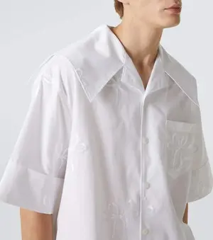 Simone Rocha Embroidered Cotton Shirt