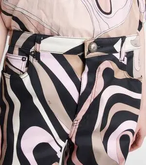Emilio Pucci Marmo Printed Straight Pants