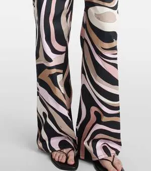 Emilio Pucci Marmo Printed Straight Pants