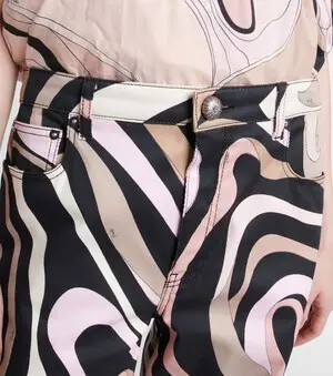 Emilio Pucci Marmo Printed Straight Pants - Multicoloured
