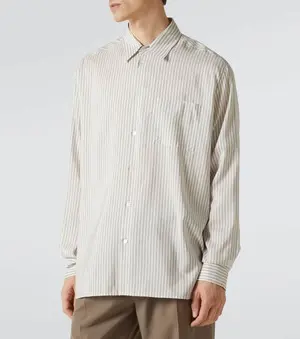 THE ROW Feme Striped Silk Shirt