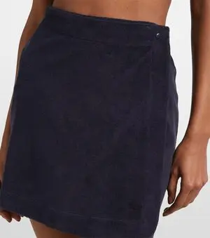 ERES Cotton Terry Wrap Skirt - Blue