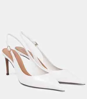 Dolce & Gabbana Leather Slingback Pumps - White