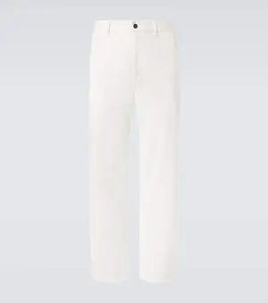 THE ROW Sankuro Gabardine Straight Pants - White
