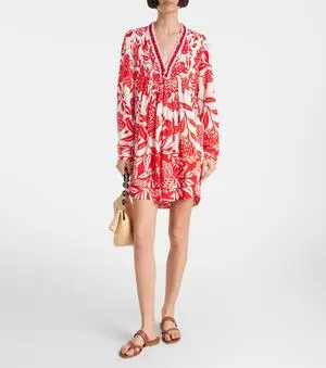 Poupette St Barth Ola Floral Minidress - Red