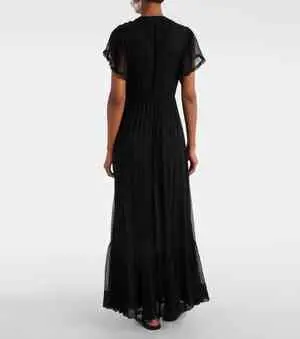Isabel Marant Étoile Agathe Gathered Silk Maxi Dress