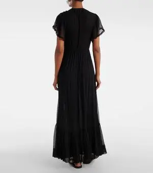 Isabel Marant Étoile Agathe Gathered Silk Maxi Dress