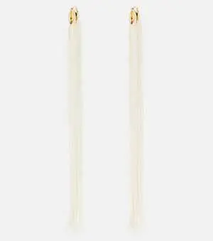 JIL SANDER Fringed Hoop Earrings - Gold