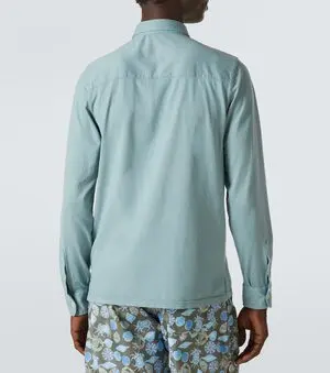 Fedeli Jason Cotton Jersey Shirt - Blue