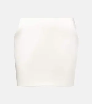 THE NEW ARRIVALS ILKYAZ OZEL Meringue Satin Miniskirt - White
