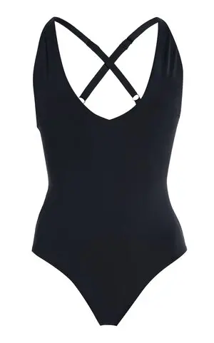 ANEMOS Plunging One-piece Swimsuit - Black