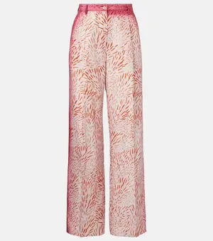 Printed Pleated Pants
