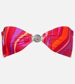 Emilio Pucci Marmo Embellished Bikini Top - Multicoloured