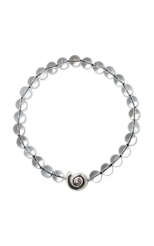 Le Sundial Nautilus Crystal Collar Necklace - Clear