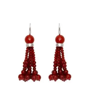 Le Sundial Venice Opera Carnelian Dangle Earrings - Red
