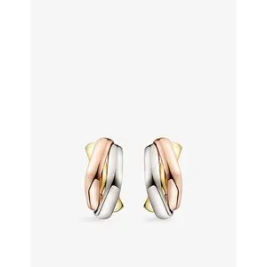 CARTIER Trinity 18ct Gold Cushion Earrings - White Gold