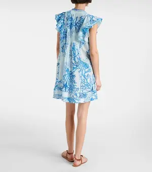 Poupette St Barth Camelia Printed Cotton Minidress