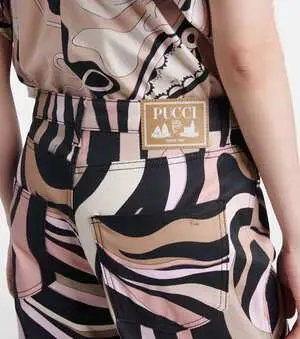 Emilio Pucci Marmo Printed Straight Pants