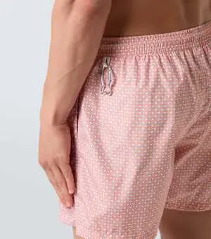 Fedeli Madeira Printed Swim Trunks - Orange