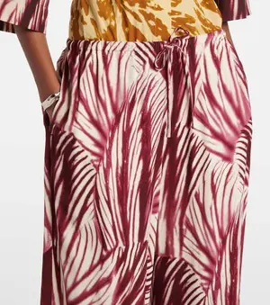 Dries Van Noten Printed Crepe Wide-leg Pants