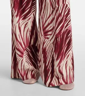 Dries Van Noten Printed Crepe Wide-leg Pants