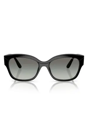 VOGUE 55mm Polarized Gradient Butterfly Sunglasses - Black
