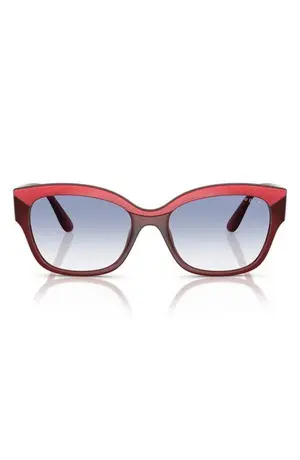 VOGUE 55mm Polarized Gradient Butterfly Sunglasses - Red