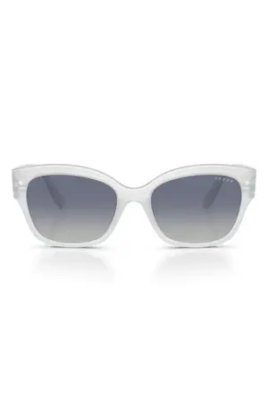 VOGUE 55mm Polarized Gradient Butterfly Sunglasses - White