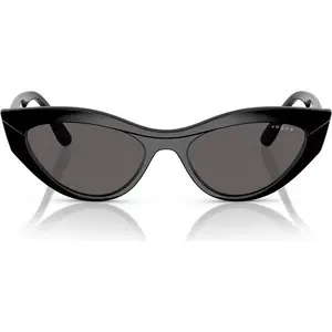VOGUE 52mm Polarized Cat Eye Sunglasses - Black