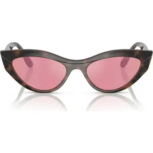 VOGUE 52mm Polarized Cat Eye Sunglasses - Havana