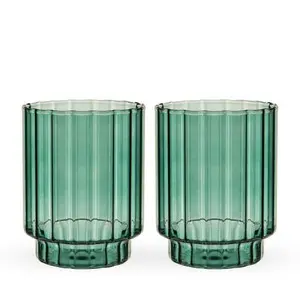 TWINE Malachite Optic Tumblers Set Of 2